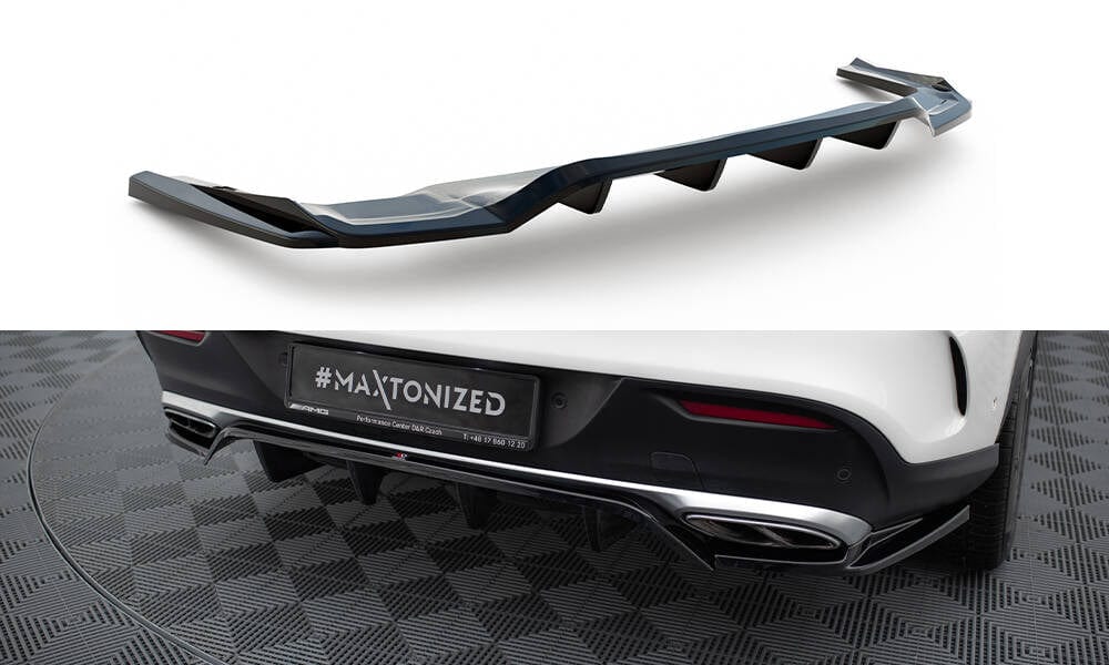 Maxton Design Central Rear Splitter (With Vertical Bars) Mercedes-Benz ...